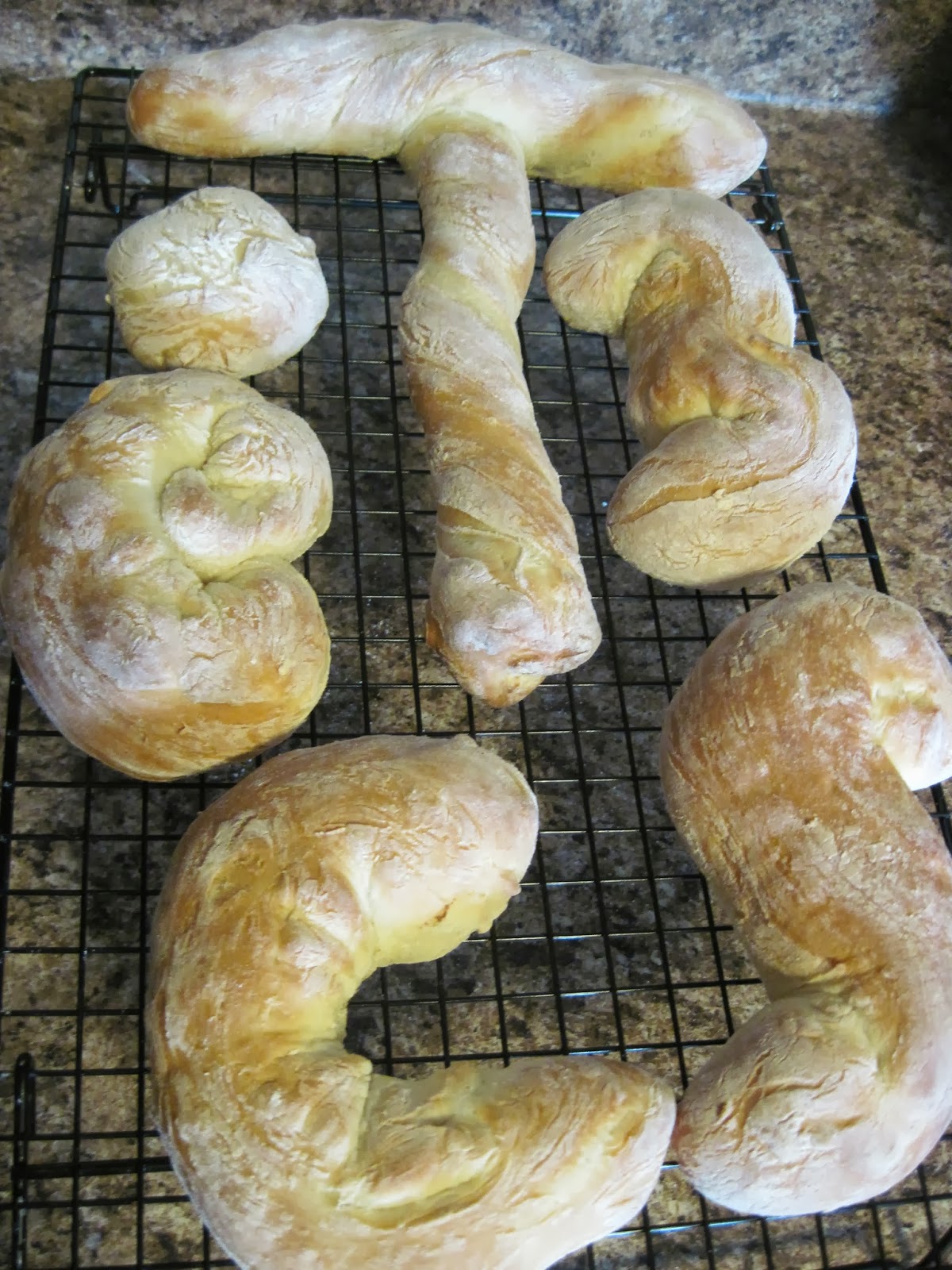 Two Crazy Little People and Their Crazy Mom: Letter (and Number) Bread