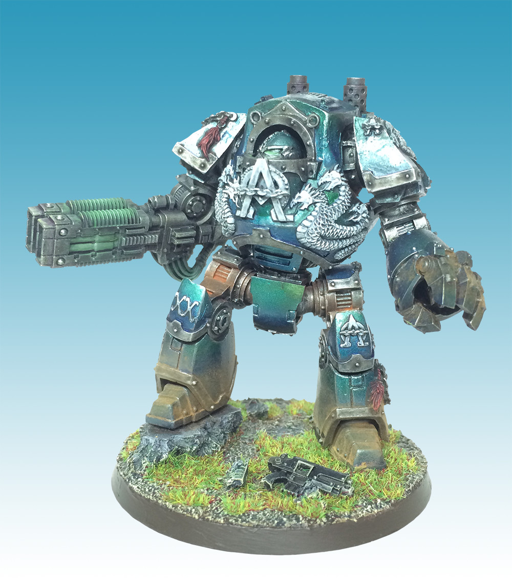 notquitepainted: SHOWCASE: Alpha Legion contemptor dreadnought