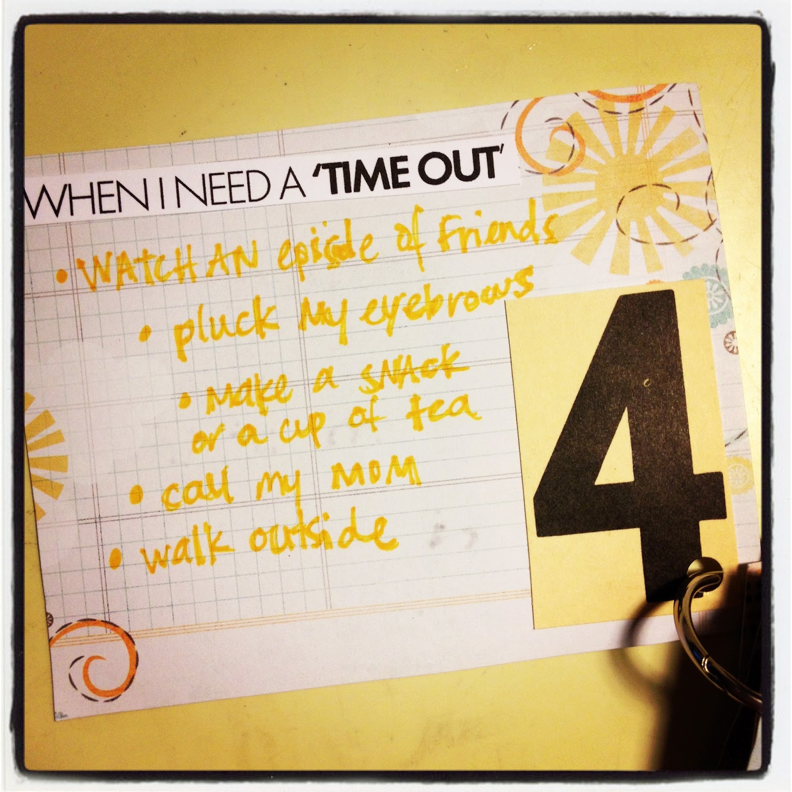 fairview place: Day 4: When I need a "Time Out"