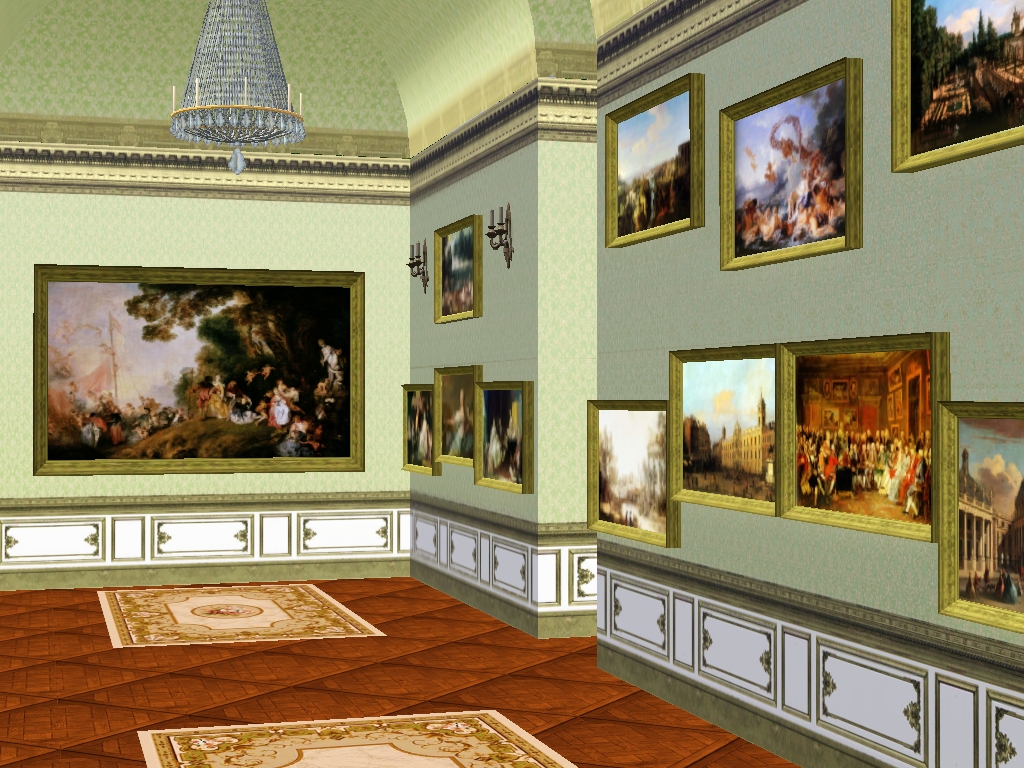 Wide Rectangular 18th Century Paintings Set 1