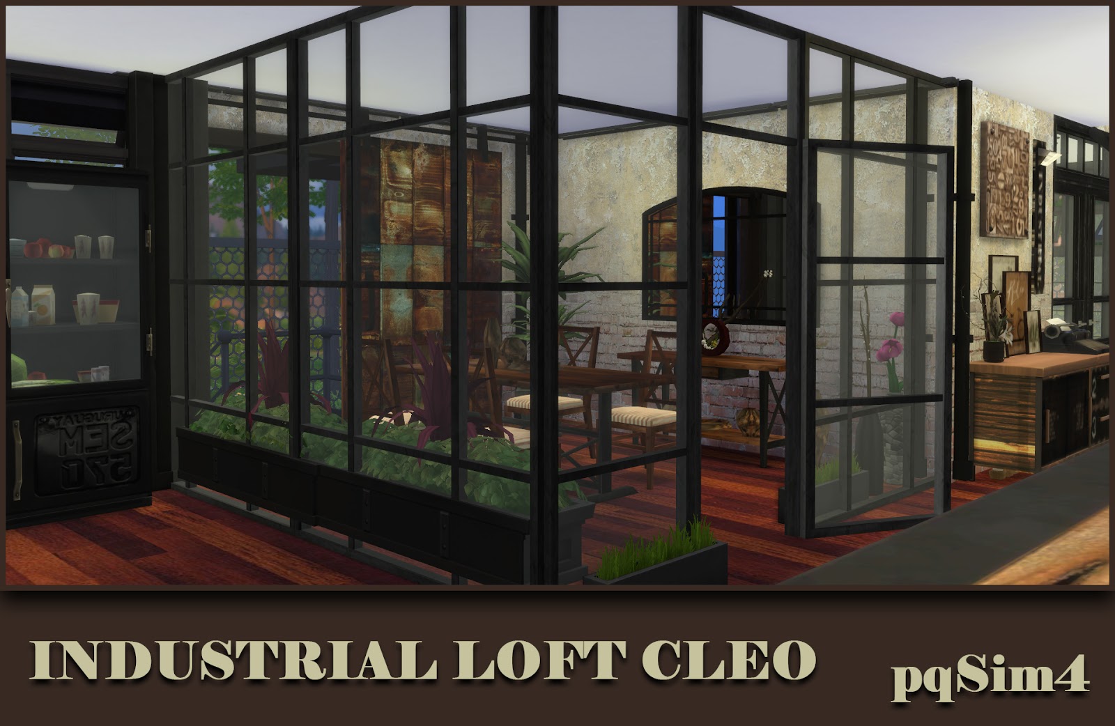 Industrial Loft "Cleo". Sims 4 Custom Content.