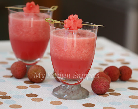 My Kitchen Snippets: Lychee and Watermelon Cocktail