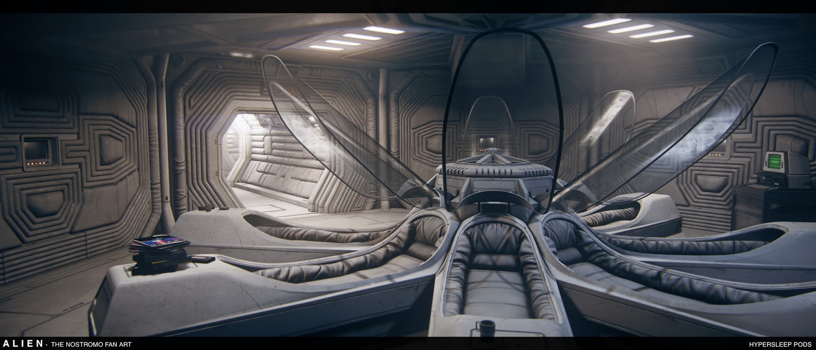 The Dork Review: Rob's Room: Alien's Nostromo Spaceship Interior by Ian ...