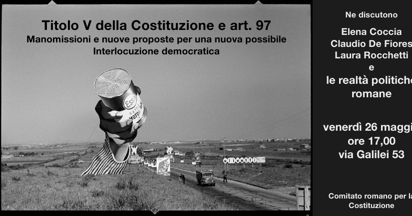 TRE RIGHE le notizie e i protagonisti : TITOLO V DELLA COSTITUZIONE E ...