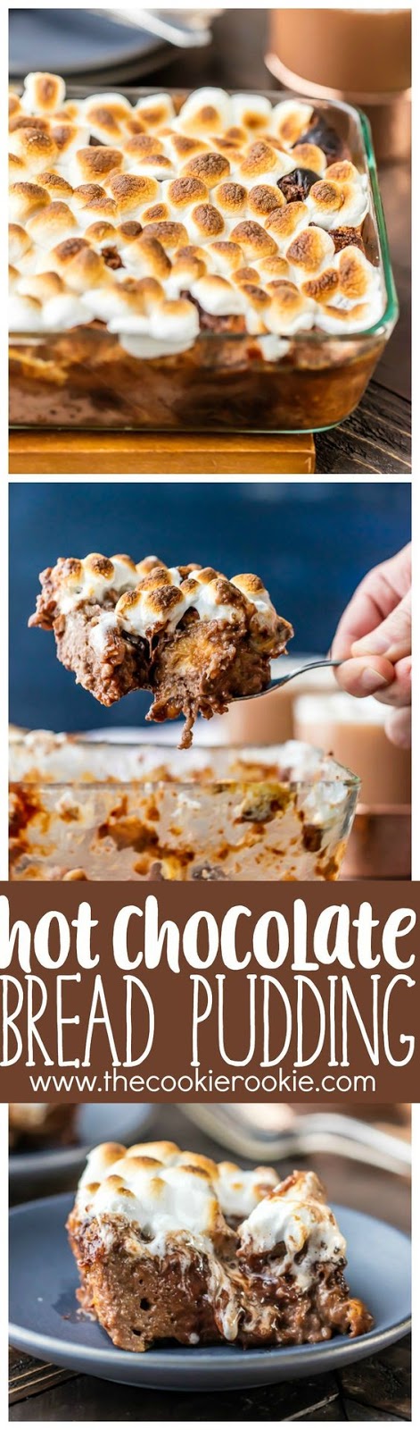 Hot Chocolate Bread Pudding - Sweetiest Plate