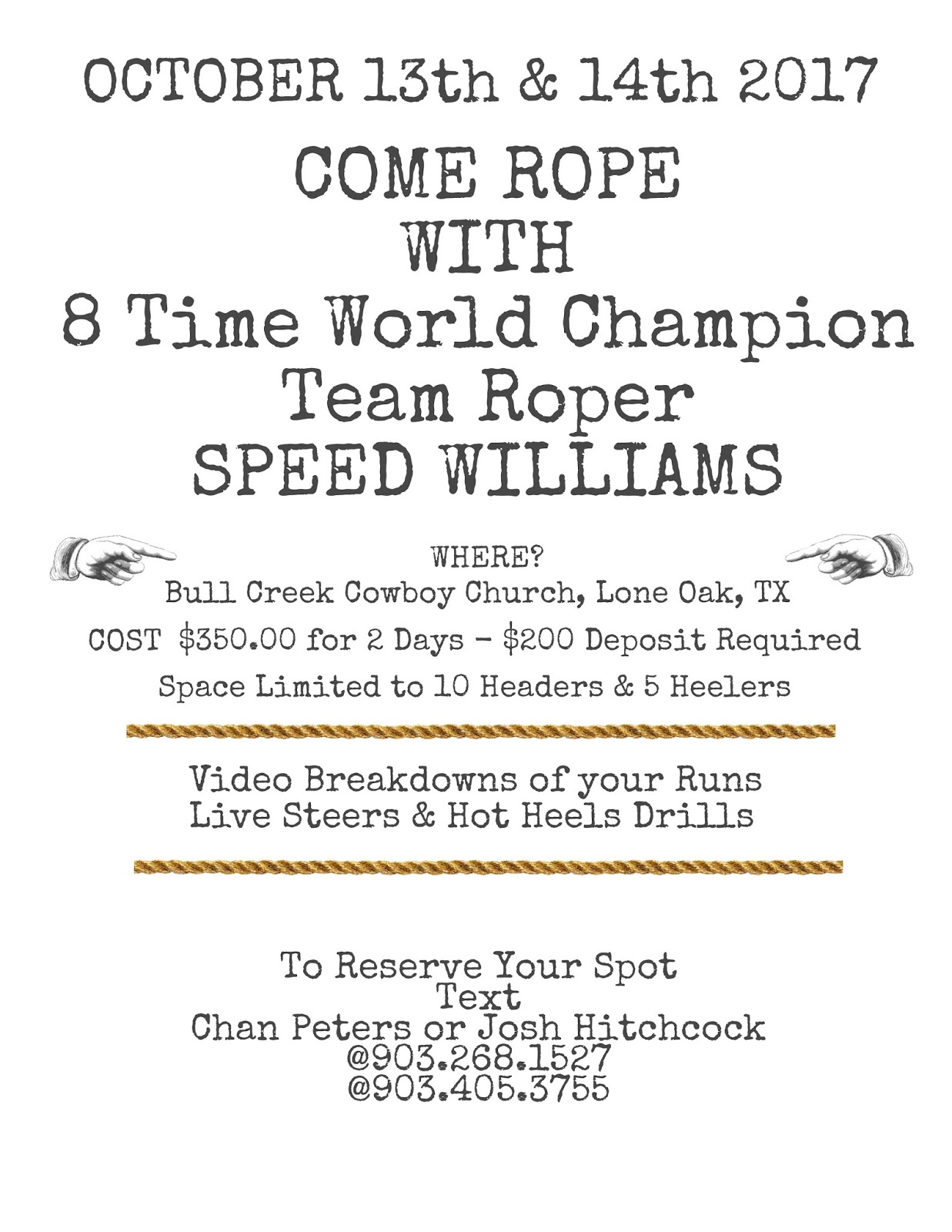 Speed Williams Team RopingSpeed Williams Team Roping Blog