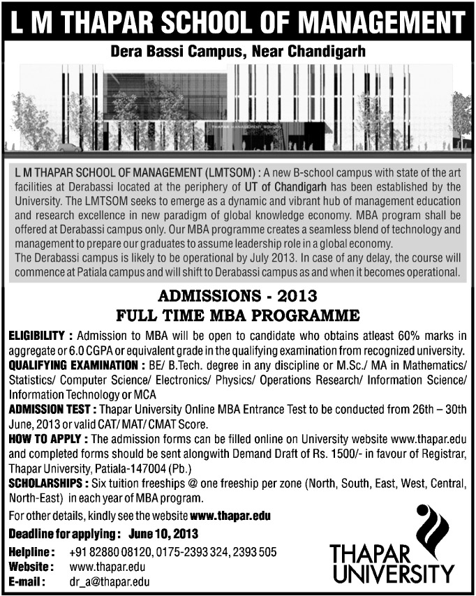RAH DASERA: L M THAPAR SCHOOL OF MANAGEMENT DERA BASSI