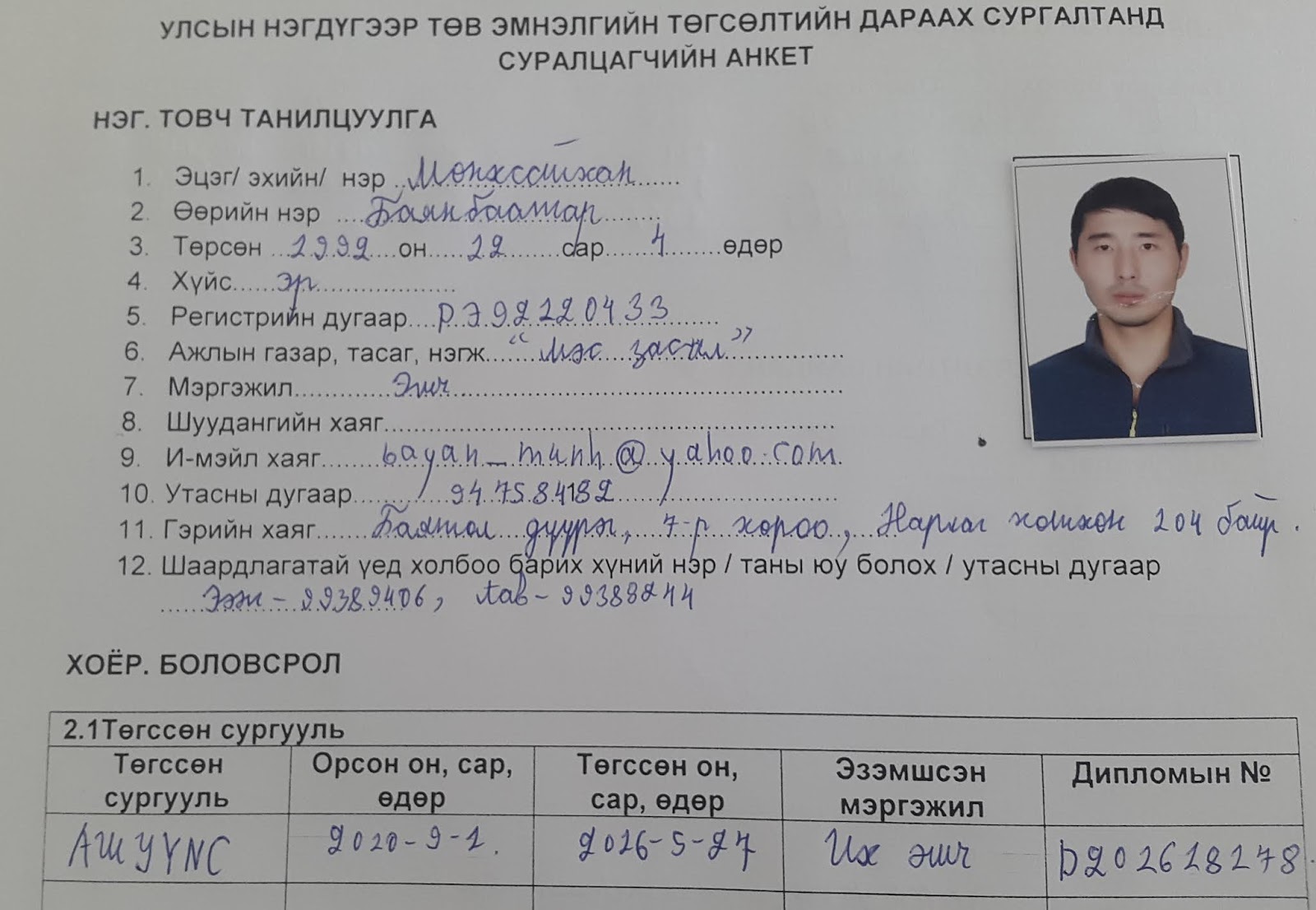 УНТЭ Ерөнхий Мэс Заслын Тасаг