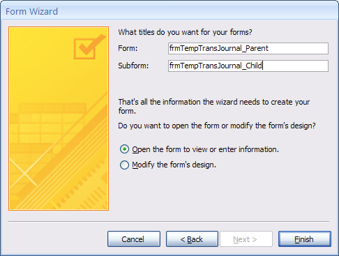 Membuat Form dan Subform Menggunakan Form Wizard - Access Terapan