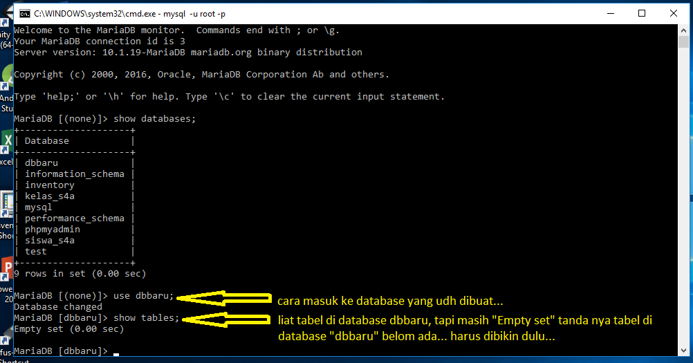 INSERT DATA DI MYSQL VIA CMD - Abu Khoerul Iskandar
