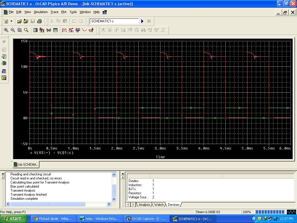 Signals and Systems: Flyback/Freewheeling Diode