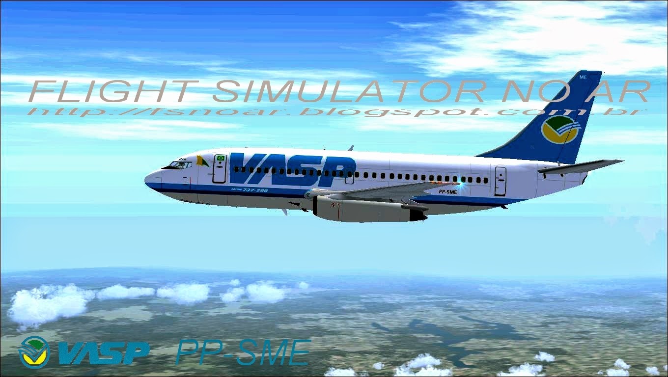 Boeing 737-200 Vasp (Aerosim) FS2004 - Flight Simulator no Ar