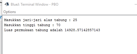 :: Ini Blog ::: Program Java Menghitung Luas Permukaan Tabung