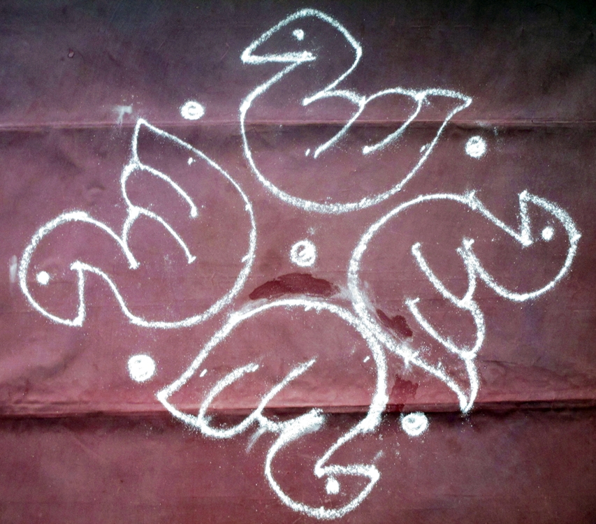 Vaathu kolam | Vathu kolam with dots