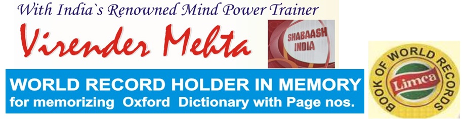 MEMORY GENIUS Virender Mehta | How to improve Memory Power & Empowering ...