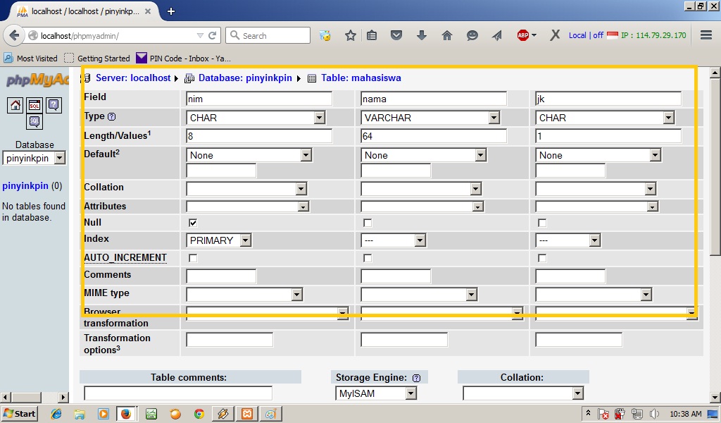 TUTORIAL MEMBUAT DATABASE DI XAMPP | PINYINKPIN