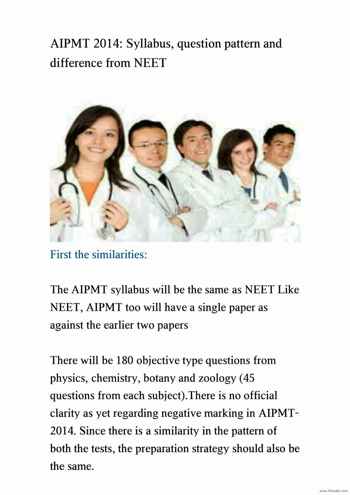 Difference Between AIPMT OR NEET ~ Computer key Skills