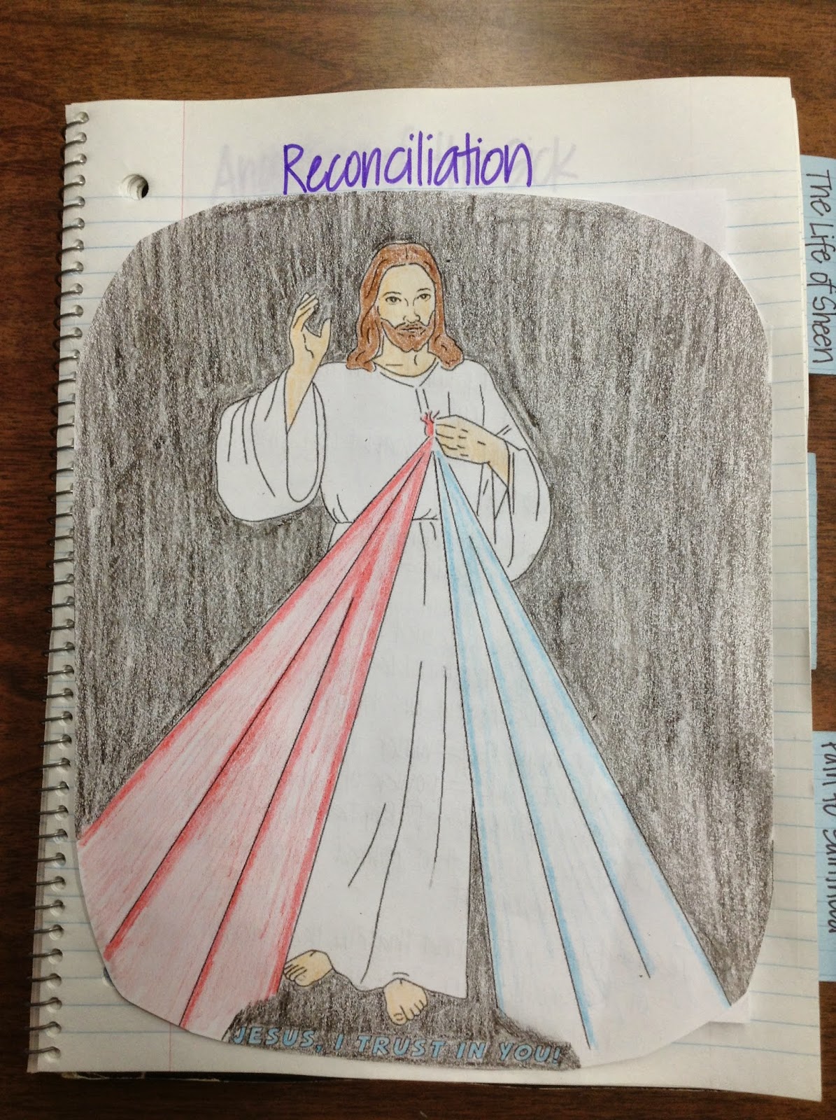 Look to Him and be Radiant: Divine Mercy Watercolor Art Page