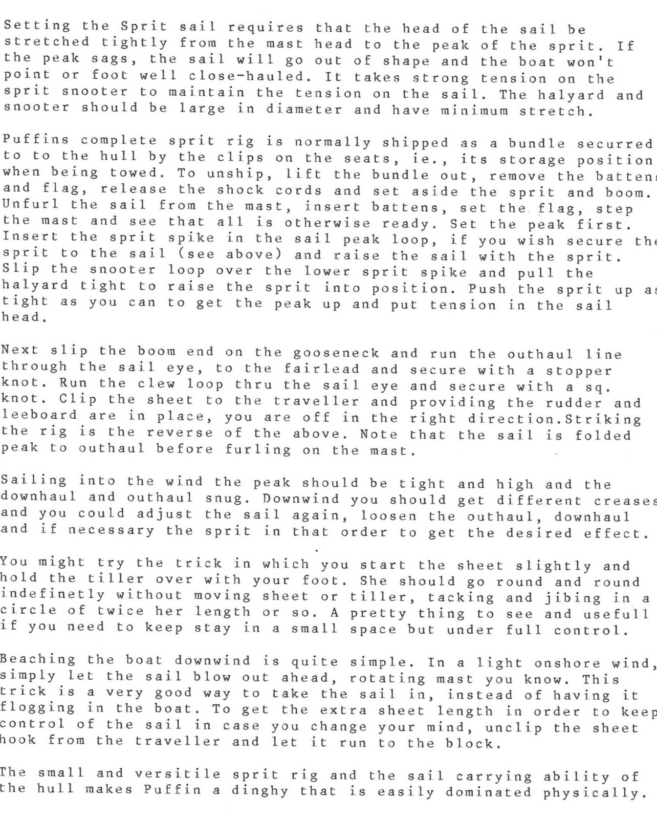 Huffin & Puffin Plans & Projects: PUFFIN Sprit Rig