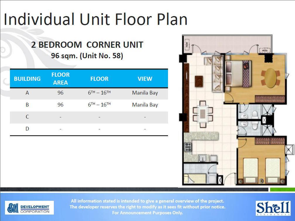 Shell Residences: Unit Layout