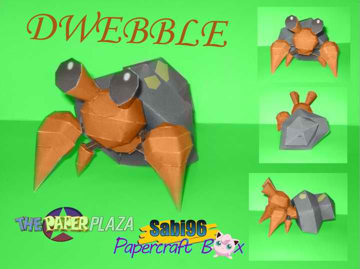 Pokemon Dwebble Papercraft 2 | Papercraft Paradise | PaperCrafts ...