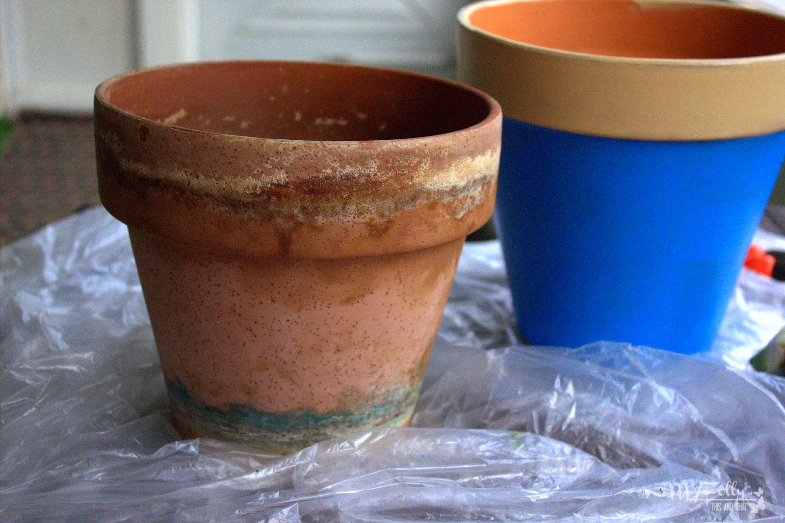 This and that: DIY Herb Pots by Painting Terra Cotta Pots