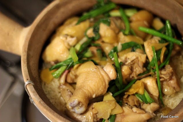 Chicken & Ginger Claypot Rice with Rice Wine - The Food Canon