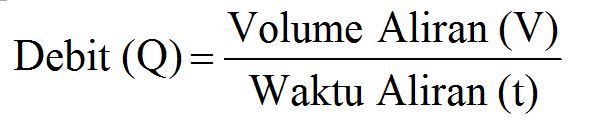 Rumus Untuk Menghitung Debit Air