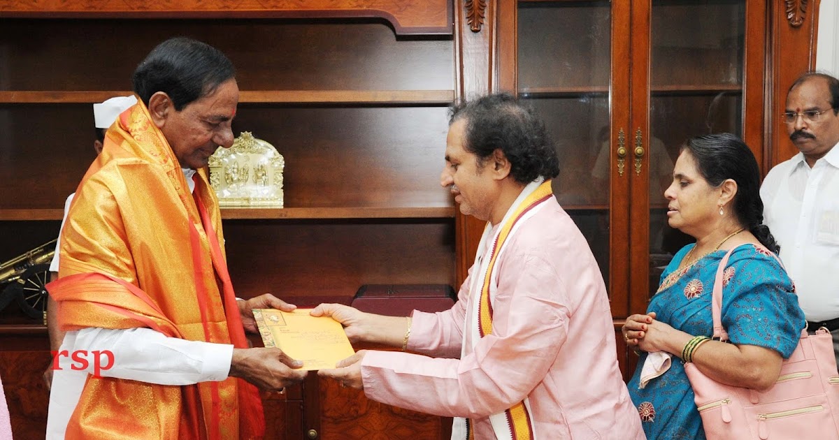 Madugula Naga Phani Sharma invited CM KCR to his Daughter's marriage ...