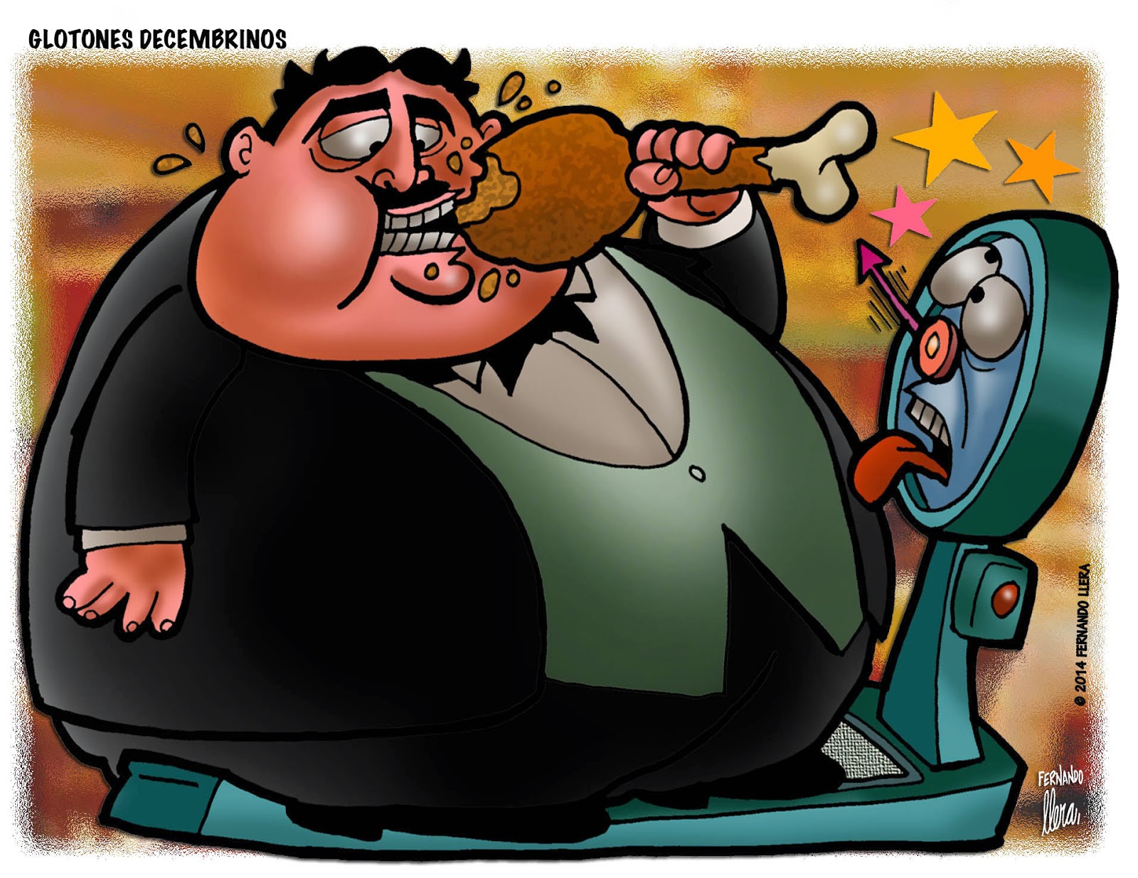 Fernando Llera Blog Cartoons: Excessive eating during the holidays ...