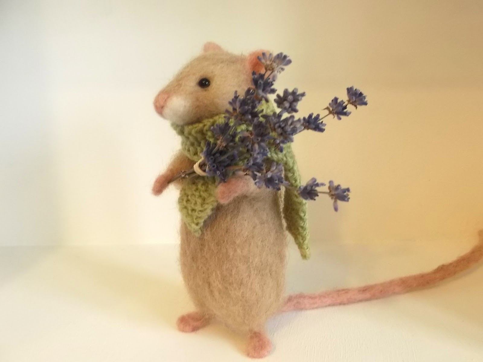 Love, Mrs Plop: Lottie The Needle Felted Lavender Healing Mouse