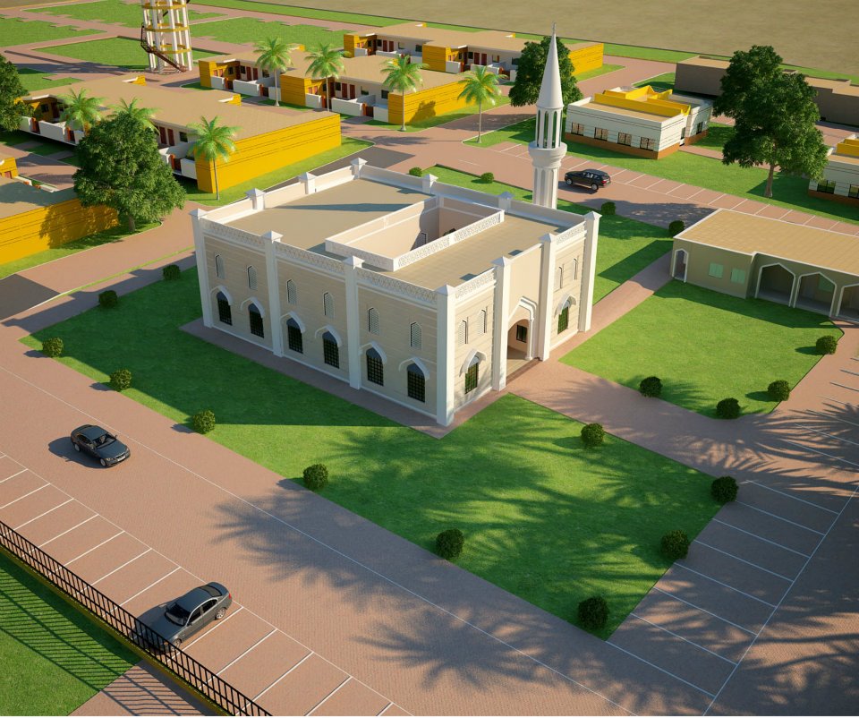 3D Front Elevation.com: Mosque 3D Front Elevation New Design, Exterior ...