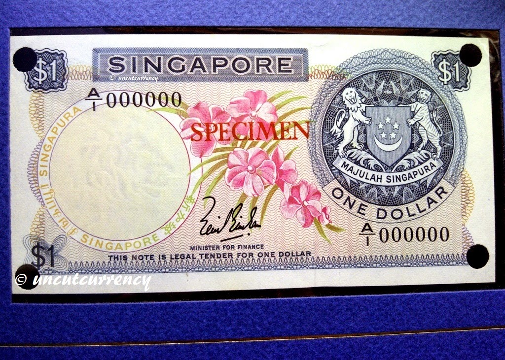 uncutcurrency: Singapore Orchid Specimen Banknotes