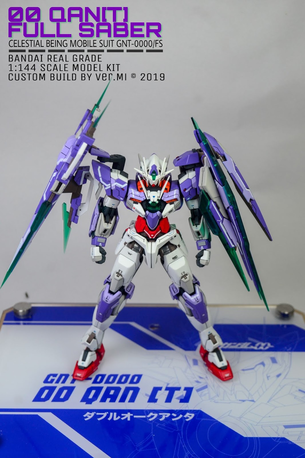 Custom Build: RG 1/144 OO Qan[T] FULL SABER "Ver.Mi"