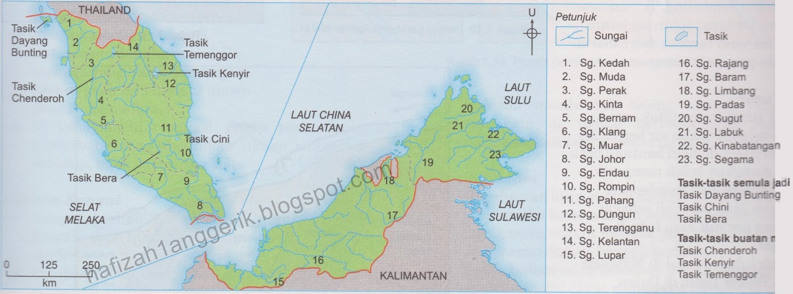 Contoh: Dapat dilihat di Gunung Benom