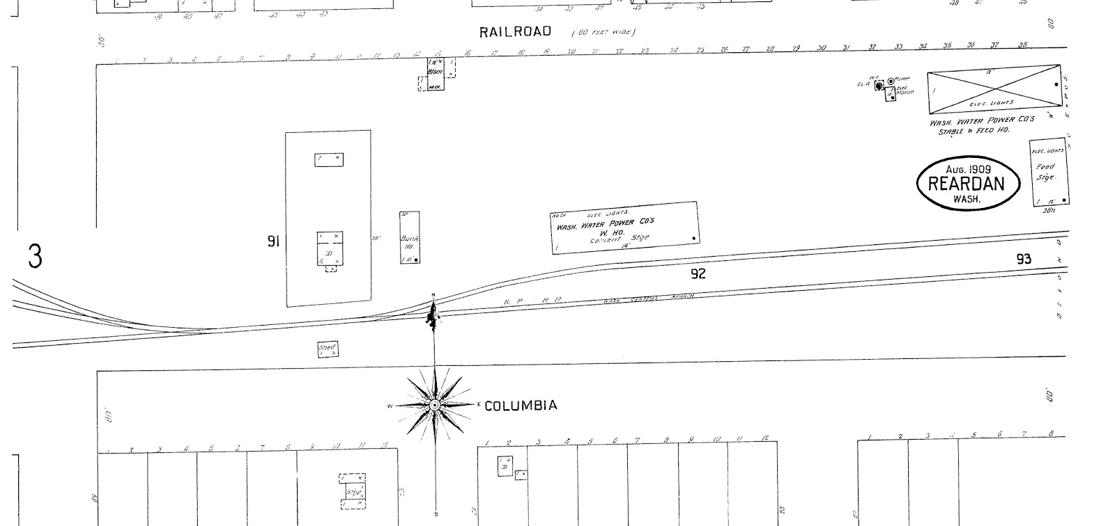 Big Bend Railroad History: 1909 Reardan Map