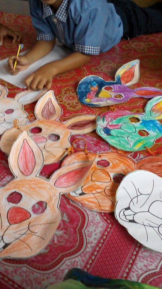 KEMASPARIT2013: KREATIVITI MENGGUNAKAN KERTAS - TOPENG, POKOK DAN BUNGA