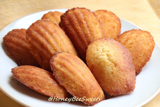 Honey Bee Sweets: Mango yoghurt pound cake & Honey Lemon Madeleins