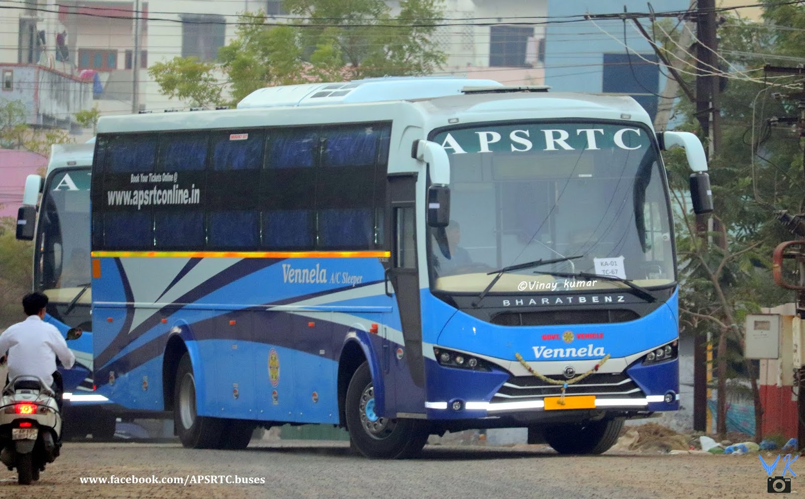 APSRTC NEW VENNELA AC SLEEPER BHARAT BENZ BUS