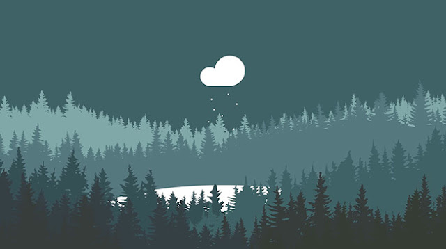 Snowing Abstract Forest Wallpaper Engine