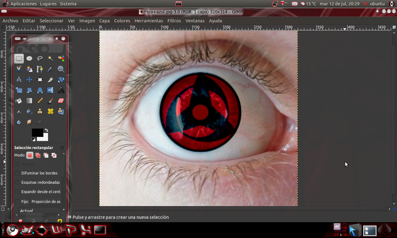Programas y Demás: Mini Tutorial: Crear Sharingan Realista con GIMP