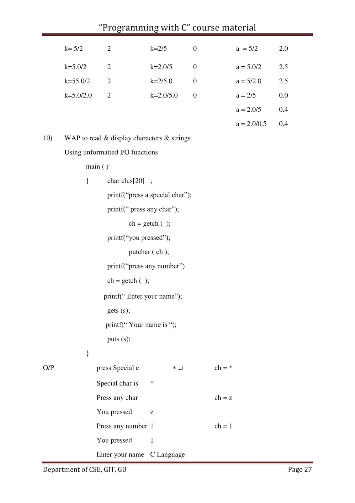 Dr Mrinal Paliwal Blog Basic Program Structure And Operators