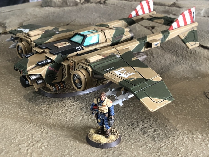 Devos IV: 28mm 40K imperial fighter on KS
