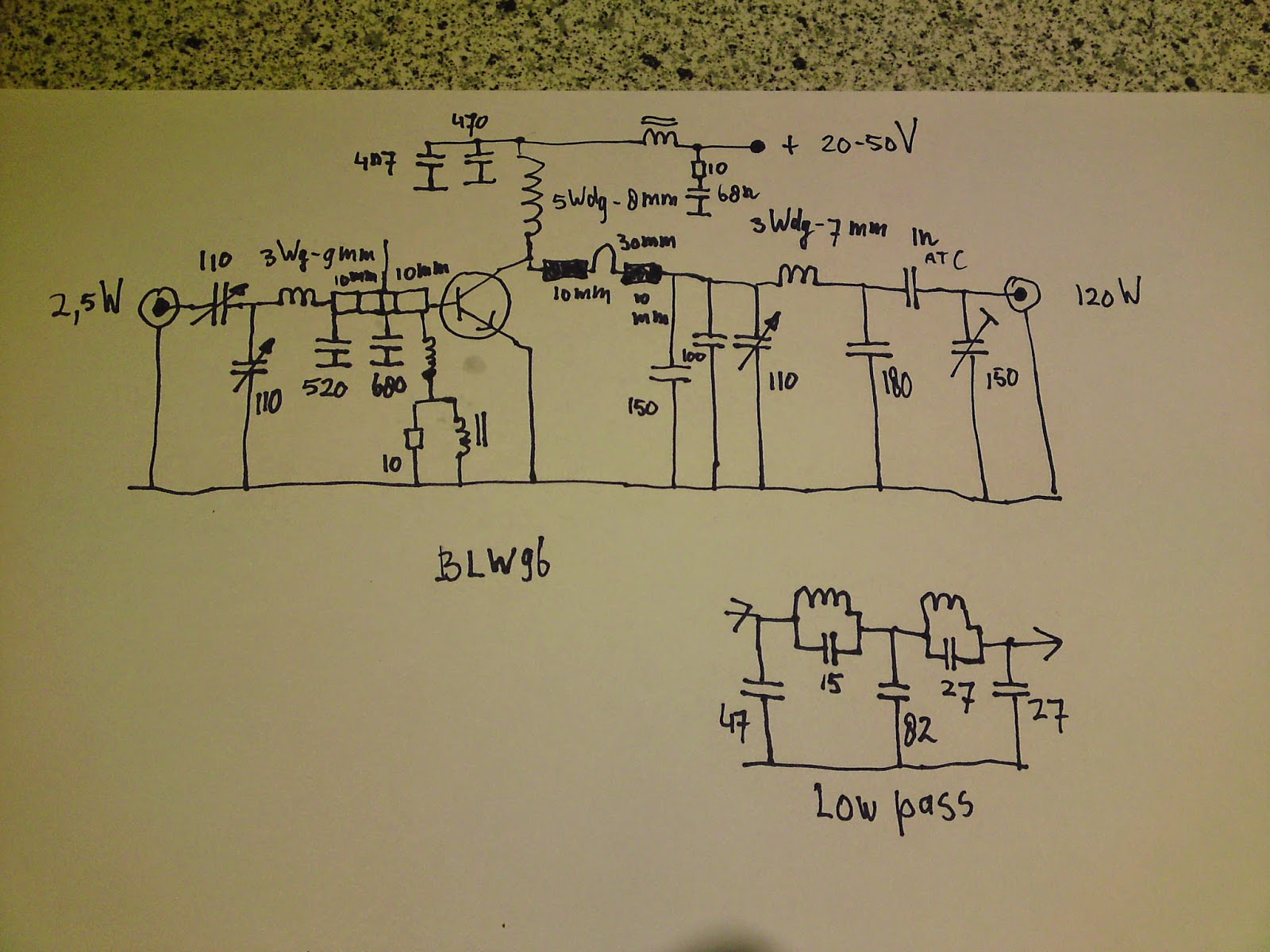 PA1BJ Antennes e.d.: 50 Mhz PA with BLW96