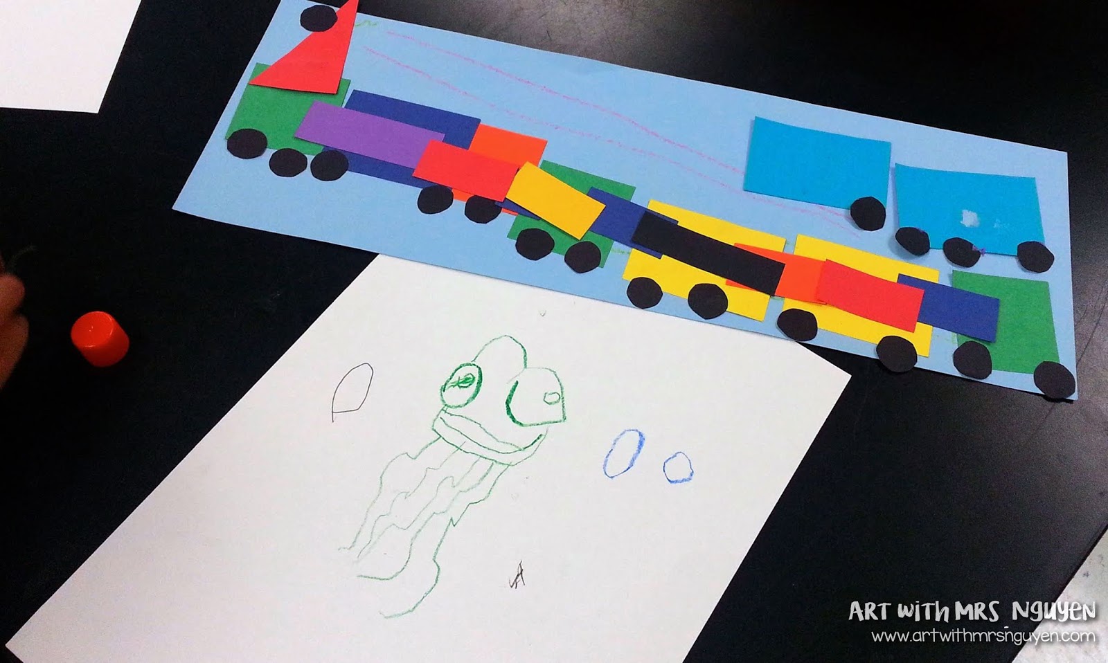 Shape Trains (K) | Art with Mrs. Nguyen