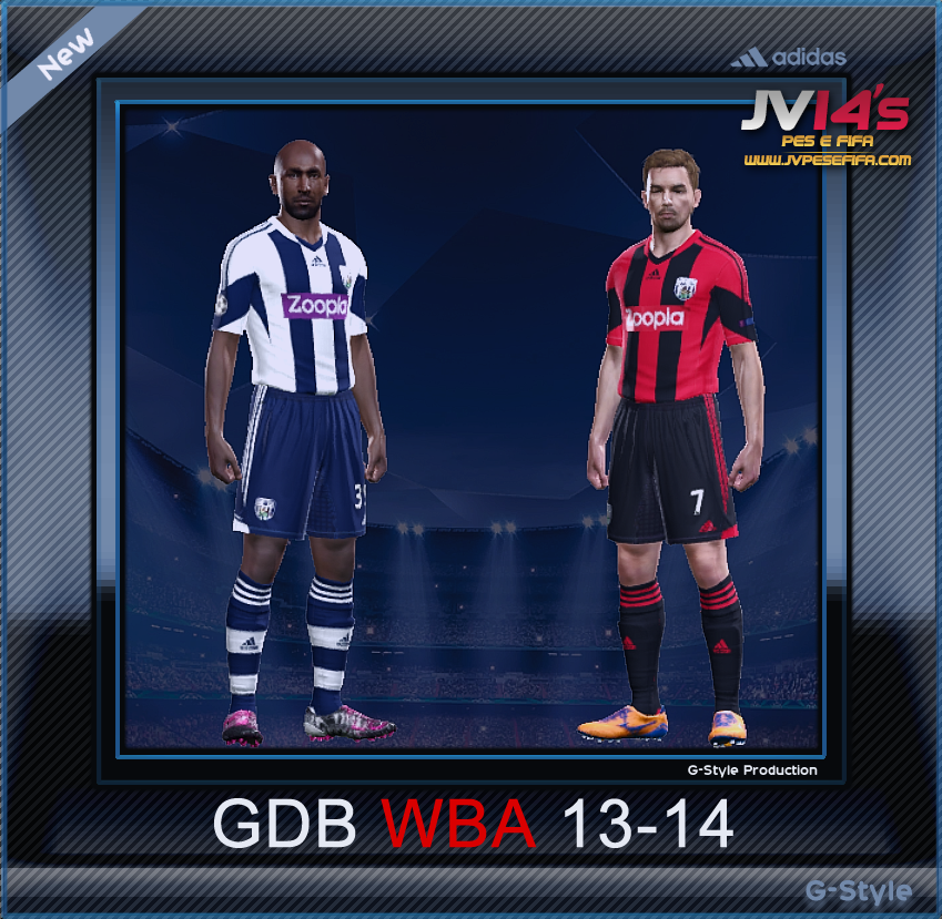 PES 2014: Kit Set West Bromwich Albion 2013/14 GDB | Blog Teste Template JV
