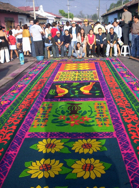 EL SALVADOR MI PAIS: Alfombras de Semana Santa desde cero.