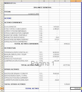 BALANCE GENERAL: ELEMENTOS DEL BALANCE