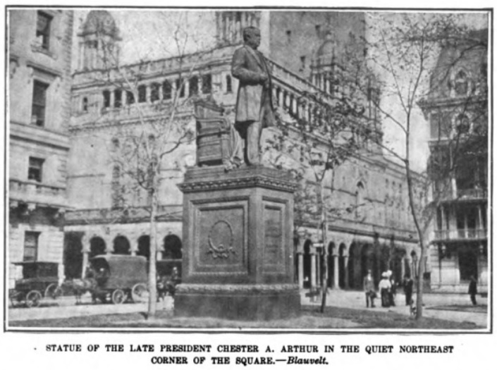 New York and Stuff: Statue Chester A Arthur - Madison Square - June 1908