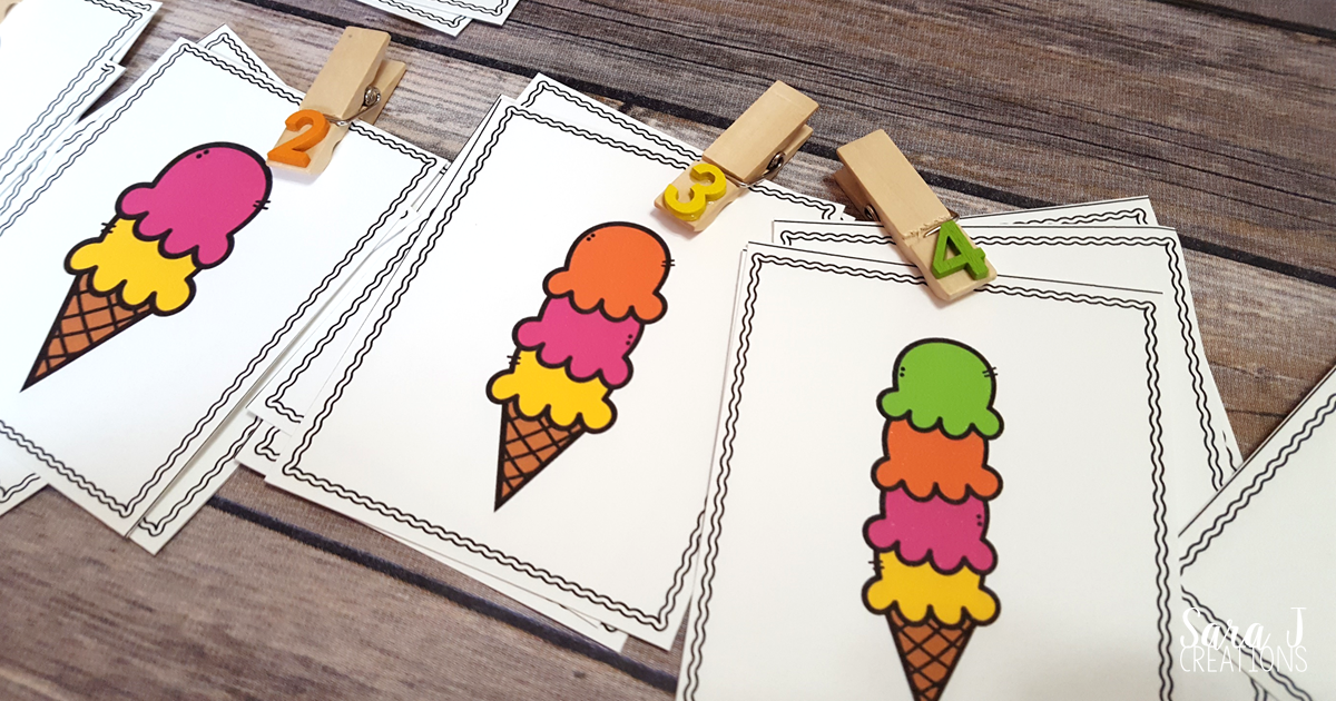 Ice Cream Number Match | Sara J Creations